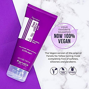 Fanola No Yellow Vegan Mask Travel Size, 100 ml