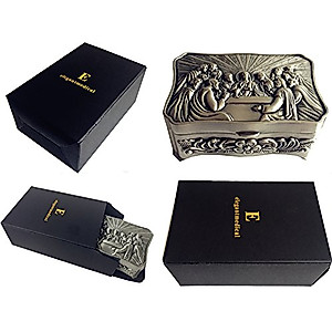 elegantmedical Last Supper Rosary Necklace Eucharistic box Catholic Christian Roman rosary case