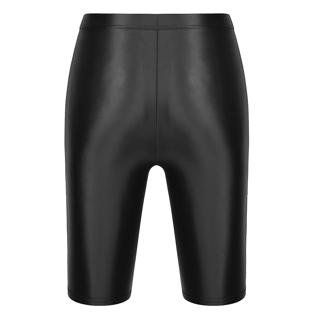 Daenrui Men Oil Silk Gym Yoga Sport Biker Shorts Short Leggings Tight Athletic Compression Shorts Black X-Large