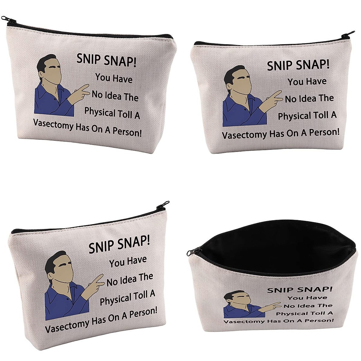 VAMSII funny vasectomy Makeup Bag You Have No Idea The Physical Toll A Vasectomy Has On A Person(Snip Snap)