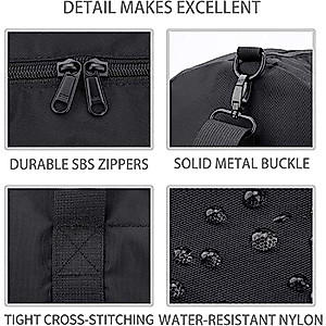 Vorspack Duffel Bag 28 Inches Foldable Lightweight Gym Bag with Inner Pocket for Travel Sports - Black