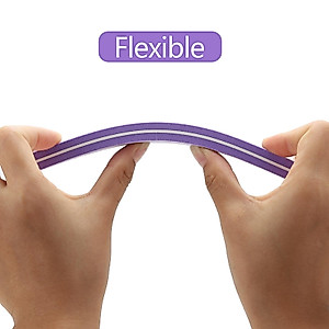 20 Pack Nail Buffer 100/180 Grit Washable Double Sided Nail Sanding Block File for Acrylic Natural Gel Nails, Purple