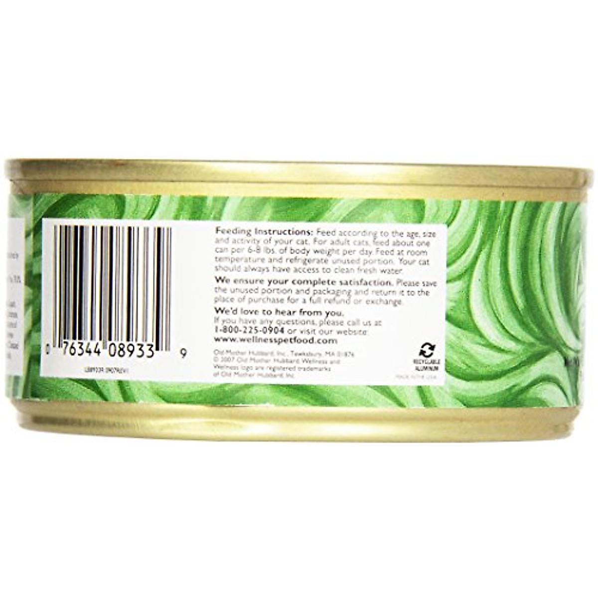 Wellness Natural Pet Food Complete Health Grain Free Wet Canned Cat Food, Turkey, 5.5 Ounce (Packaging may vary)