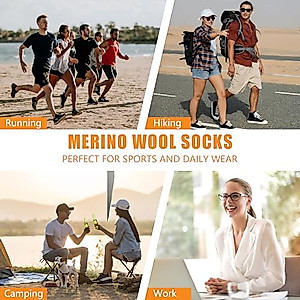 RZTT 90% Merino Wool Socks for Women, Running Ankle Socks for Men, Lightweight Breathable Low Cut No Show Athletic Socks with Arch Support,3 Pack,Medium,Light Grey