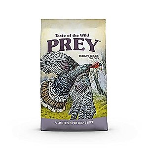 Taste of the Wild Prey Real Meat High Protein Turkey Limited Ingredient Dry Cat Food Grain-Free Recipe Made with Real Cage-Free Turkey, and Includes Probiotics for All Life Stages 6lb