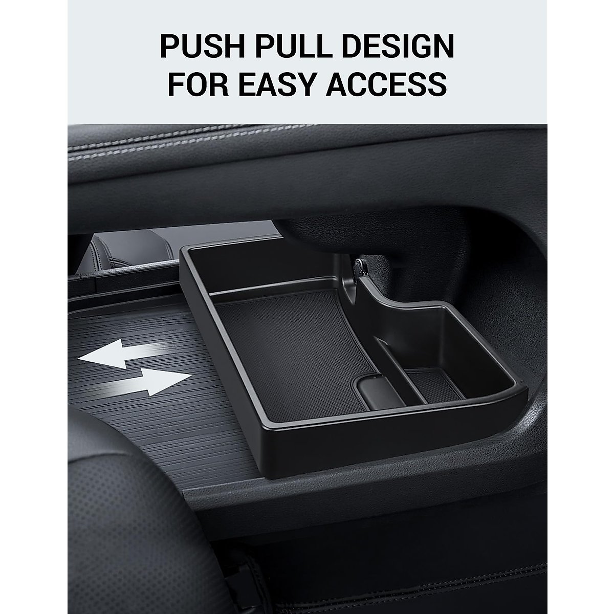 Ecarzo 2025 Upgraded Console Bottom Organizer Compatible with 2021-2025 Toyota Sienna Accessories, Lower Center Console Tray Storage Box with Multiple Compartments