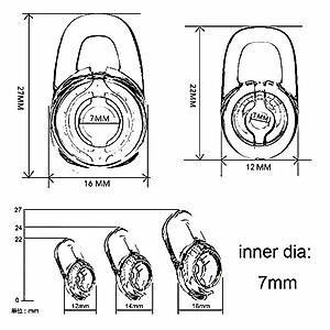 Zotech Earbud Gel & Ear Hook for Plantronics, 12 Pcs (Small/Medium/Large) Clear Replacement Eargel & 8 Pcs Clear Ear Hook, Fit for Plantronics M155 M165 M1100 M100 M55 M28 M25 Voyager Edge