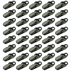 Pro Bamboo Kitchen 40PCS Waterproof Clip Heavy Duty Plastic Multi-Purpose Clip Sunshade Clip Crocodile Clip Outdoor Camping Tent Tarpaulin Clasp Hook Fixed Tent Curtain Boat Cover Black