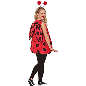 Amscan Darling Ladybug Halloween Costume for Women, Standard, Headband, Wings Included (Leg Warmers Not Included)