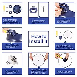 Pots and Pans Set,Aluminum Cookware Set, Nonstick Ceramic Coating, Fry Pan, Stockpot with Lid, Blue,10 Pieces