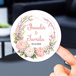 Youdian Custom Stickers Personalized Stickers Lables for Businesses Logo and Name,Birthday Party Baby Candy Candle Gift Boxes Wedding Favors Labels Thank You Stickers (Vinyl Stickers)