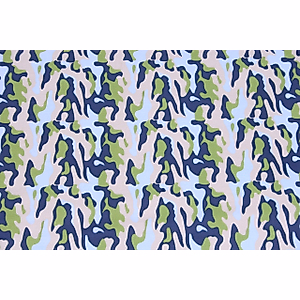 Bacati - 2 Pack Crib Fitted Sheets - CAMO Blue Navy Green Beige Soft Breathable 100% Cotton Percale Baby Sheets - Fits Standard 28 x 52 X 5 inches Crib & Toddler Mattresses