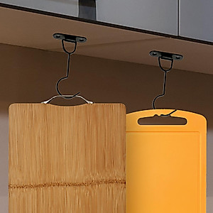 DAJIANG Banana Hook, Metal Banana Hanger Under Cabinet to Keep Bananas Fresh, Banana Holder for Bananas or Other Kitchen Items (Absolute Black)