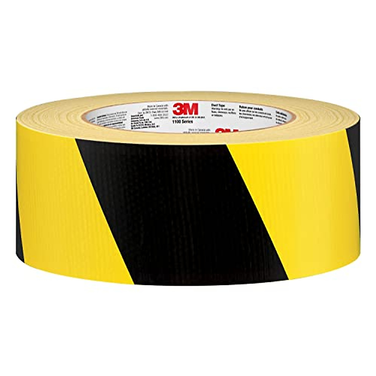 3M 1125-BY Hazard Marking Duct Tape, Black & Yellow, 1.88 inches by 25 Yards, 1 roll