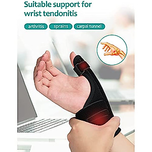 Cinlitek Thumb Brace - for Tendonitis and Arthritis - Fits Men and Women Left and Right Hand - Spica Splint Support Wrap - Wrist Stabilizer for Carpal Tunnel, Sprains, and Trigger Pain Relief