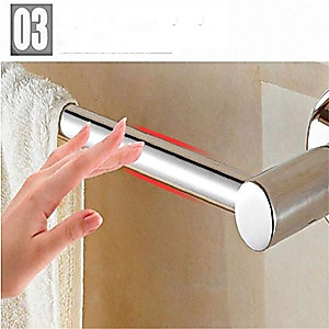 AFLHYJK Towel Rack - Contemporary Towel Bar Bath Hand Towel Holder Brushed Stainless Steel Wall Mounted Bathroom Organizer