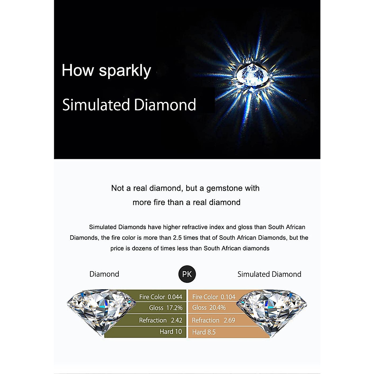 Effinny Engagement Ring for Women 6.0ct Elongated Cushion Cut,18K Gold Plated Sterling Silver Simulated Diamond Promise Ring(Size:7)