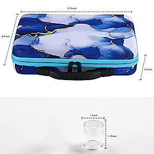VTYHYJ 120 Bottles Diamond Art Storage Bag Organizer with Tools Diamond Painting Accsessories Carrying Case for Dots, Tools, Rhinestones, Nail Art, for Storage and Travel (Dark Blue)