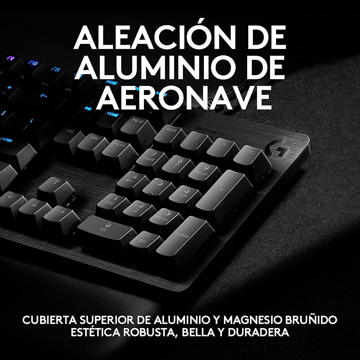 Logitech G513 Lightsync RGB Mechanical Gaming Keyboard - Cable Connectivity - USB 2.0 Type A Interface - English - Windows - Mechanical Keyswitch - Carbon (Renewed)