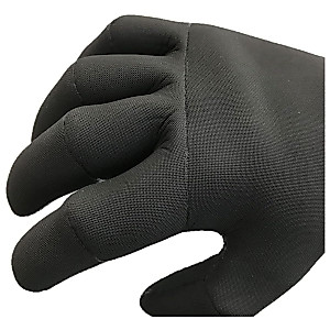 Glacier Glove Men's Perfect Curve Waterproof Fleece-Lined Blind Stitched Neoprene Gloves | Seamless Palm | Pre-Curved Fingers, Black, Small