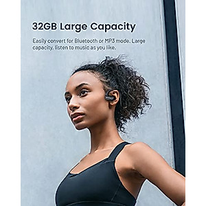 CYBORIS Waterproof Headphones, IPX8 Swimming Earbuds Bluetooth Earphones, Mp3 Player 32GB Memory & Built-in Bone Conduction Speaker, EQ Function Sports Earphones for Running, Diving, Swimming, Cycling