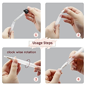 WEBBYBEAR 100 Pieces 3 ml Empty Cuticle Oil Pen, Empty Nail Oil Pen, Transparent Twist Pens with Brush Tip, Cosmetic Lip Gloss Containers Eyelash Growth Liquid Tube, with 5 Stickers