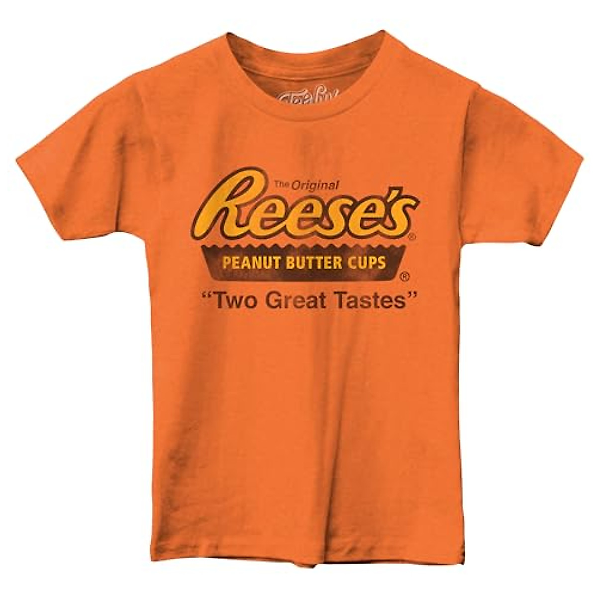 Tee Luv Big Boys Reese's Peanut Butter Cups Shirt - Kids Reeses Candy Shirt (Tangerine) (M)