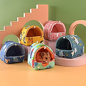 Hamster Nest Warm Cotton Nest Comfortable Large Hideout - Washable Guinea Pig Cage Accessories for Guinea Pigs, Chinchillas, Hamsters, Hedgehogs Small Animal Bed Cage Accessories Seaworld M