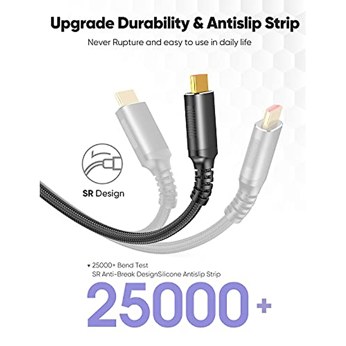 Snowkids 8K HDMI Cable 2.1 10FT/3M 48Gbps, 48Gbps High Speed 3D 8K60 4K120 144Hz Braided HDMI Cord eARC HDR10 HDCP 2.2&2.3 Compatible with Roku TV/PS5/HDTV/Blu-ray Black