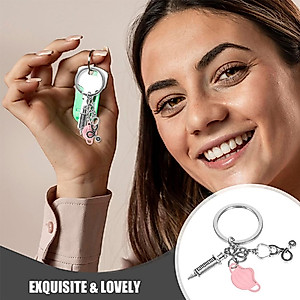 SAFIGLE 2 Pcs Nurse Keychain Student Nurse Keychain Tool Injection Pendant Key Rings for Nurse Women Graduation Christmas Birthday