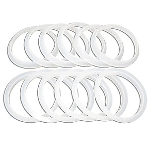 County Line Kitchen - Reusable Silicone Seals for Ball Plastic Mason Jar Lids - Wide Mouth, 12 Pack