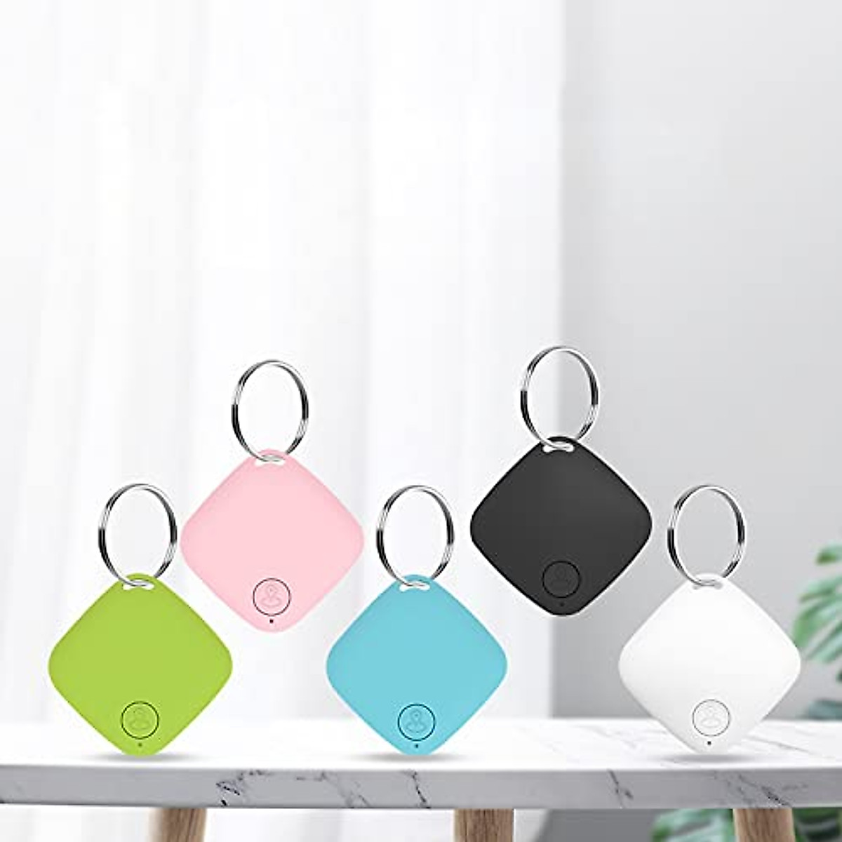 Bluetooth Key Finder Keychain GPS Tracker, Smart Bluetooth Tracker Portable Anti Lost Tracking Locator, Intelligent Waterproof Key Finder with App for Kids Pets Collar Wallet Luggage Device
