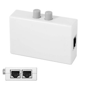 Cablecc UTP STP 2 in 1 Out 2 Ports RJ45 LAN CAT Network Switch Selector Internal External Networking Switcher Splitter Box