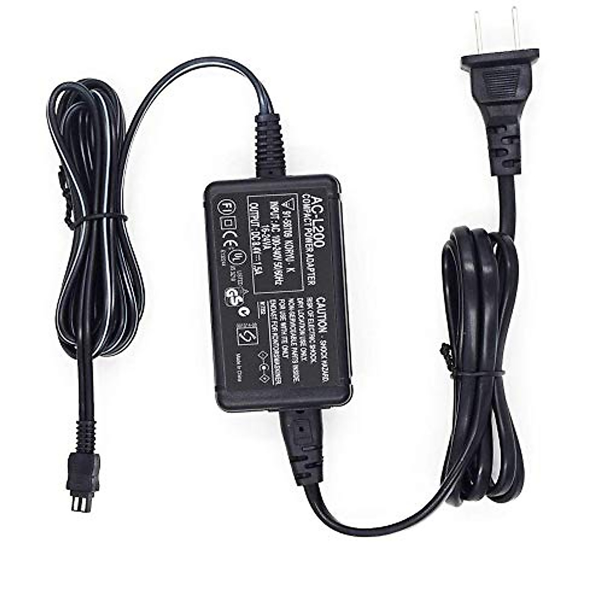 AC-L200 AC Power Adapter Charger for Sony Handycam DCR-SX40, DCR-SX41,DCR-SX44,DCR- SX45,DCR-SX60,DCR-SX63,DCR-SX65,SX83,SX85,DCR-SR42,DCR-SR45,DCR-SR46,DCR-SR47,DCR-SR68