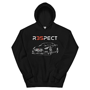 JG Infinite R35 GTR GT-R Skyline Respect JDM Tuner Drift Racing Unisex Hoodie Black