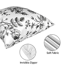 Floral with Victorian Bouquet of Black Flowers On Garden Roses Tulips Delphinium Petunia Pillow Covers Decorative Throw Cushion Cover Square Pillow Cases Car Sofa Home Decor 18 X 18 Inch