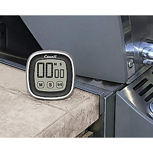 Escali Touch Screen LCD Display Digital Timer, Easy to Read and Touch Sensitive Controls Battery Saving, Black