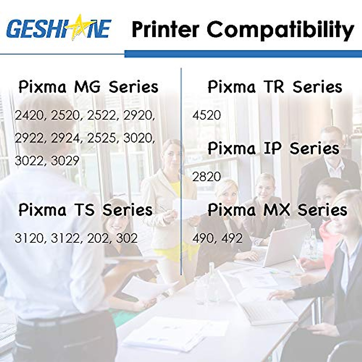 GESHINE 245 XL Ink Cartridge Replacement for Canon PG-245XL High Yield Used for MX492 TS3120 MG2522 MX490 MG2920 MG2922 MG2520 MG3020 TS302 Printer (2 Black)