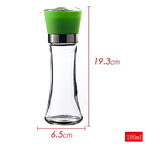 Manual Pepper Grinder - Adjustable Ceramic Sea Salt Grinder & Pepper Grinder (Orange)