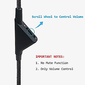 MJKOR Replacement for Astro A10 A40 Inline Volume Control Cable Cord, Audio Gaming Wire Compatible with Astro A10 A40 Headsets (2 Meter, Volume Control Function)