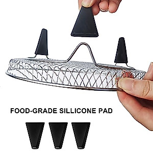 Upgrade Air Fryer Rack, Three Stackable Dehydrator Racks for Gowise Phillips USA Cozyna Ninja Airfryer,Stainless Steel Round Air Fryer Rack Fit all 4.2QT - 5.8QT Air fryer,Oven,Press Cooker (Round)