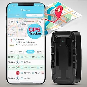 Magnetic GPS Tracker for Vehicles | Real-Time Car and Asset Tracking | Rechargeable Long-Life Battery (2-7 Months) | Global Coverage | Ideal for Teens, Elderly and Fleet Monitoring | Software Included