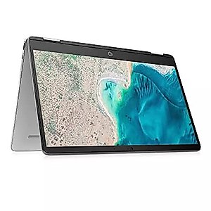 HP 2023 Convertible 2-in-1 Chromebook, 14" HD IPS Touchscreen, Intel Celeron up to 2.75GHz, 4GB Ram, 64GB SSD, 4K Graphics, Super-Fast 6th Gen WiFi, Dale Silver, Chrome OS(Renewed) (Dale Silver)