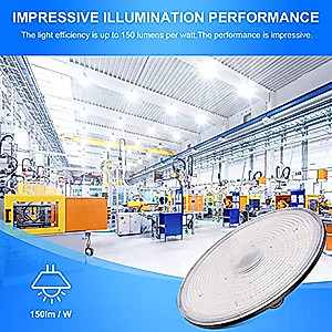 BBESTLED 240W LED High Bay Light, Warehouse Light 0-10V Dimmable 5000K Daylight 36,000LM UFO High Bay Light[1000W MH/HPS Equivalent] for Factory Warehouse UL&DLC Listed AC100-277V Updated Version