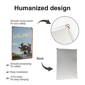 Sublime Movie Poster Tin Sign Cafe bar Home Wall Art Decoration Retro Metal Tin Sign 8x12 inch