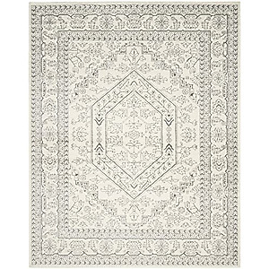 SAFAVIEH Adirondack Collection 8' x 10' Ivory / Silver ADR108B Oriental Medallion Non-Shedding Living Room Bedroom Dining Home Office Area Rug