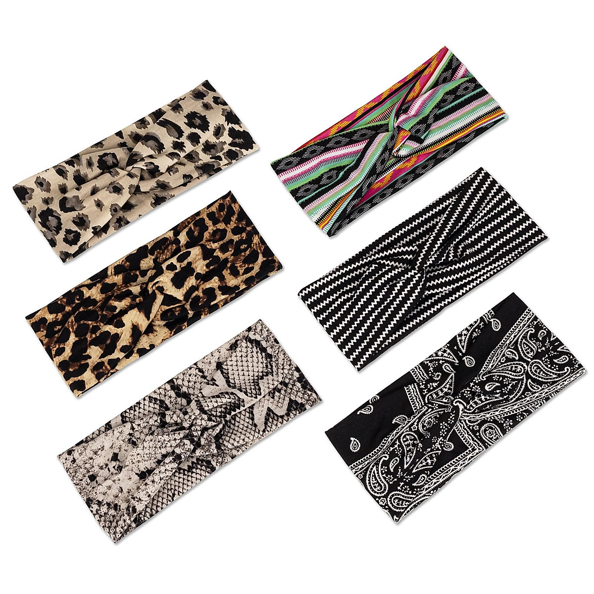 MISUPORVE Cheetah Headbands for Women Elastic Non Slip Wide Workout Headband Breathable Cloth Head Bands leopard print Hairbands for Women's Hair Accessories