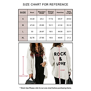 PRETTYGARDEN Womens Cardigan for Women Dressy，Chunky Knit Sweater Open Front Oversized Long Cardigan Outwear Coat (White, Small)