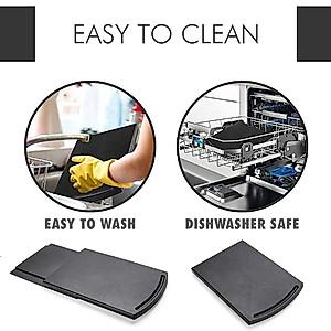 HOME RIGHT Sliding Coffee Maker Tray, Black, Rectangular, Non-Toxic ABS Material, Easy to Clean, Reduces Burden, For Countertop Use