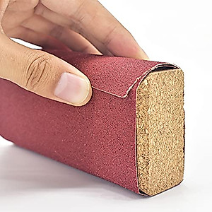 EMILYPRO Cork Sanding Blocks 4-1/4"x 2-3/8" x 1-3/16" Hand Sanding Tool for sandpaper - 3pcs